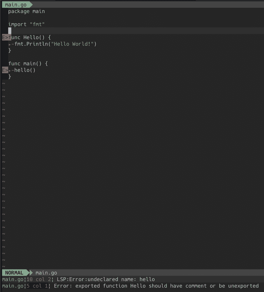 efm-langserverの設定について今更ながらやってみた(Go言語) | Input中心のブログ